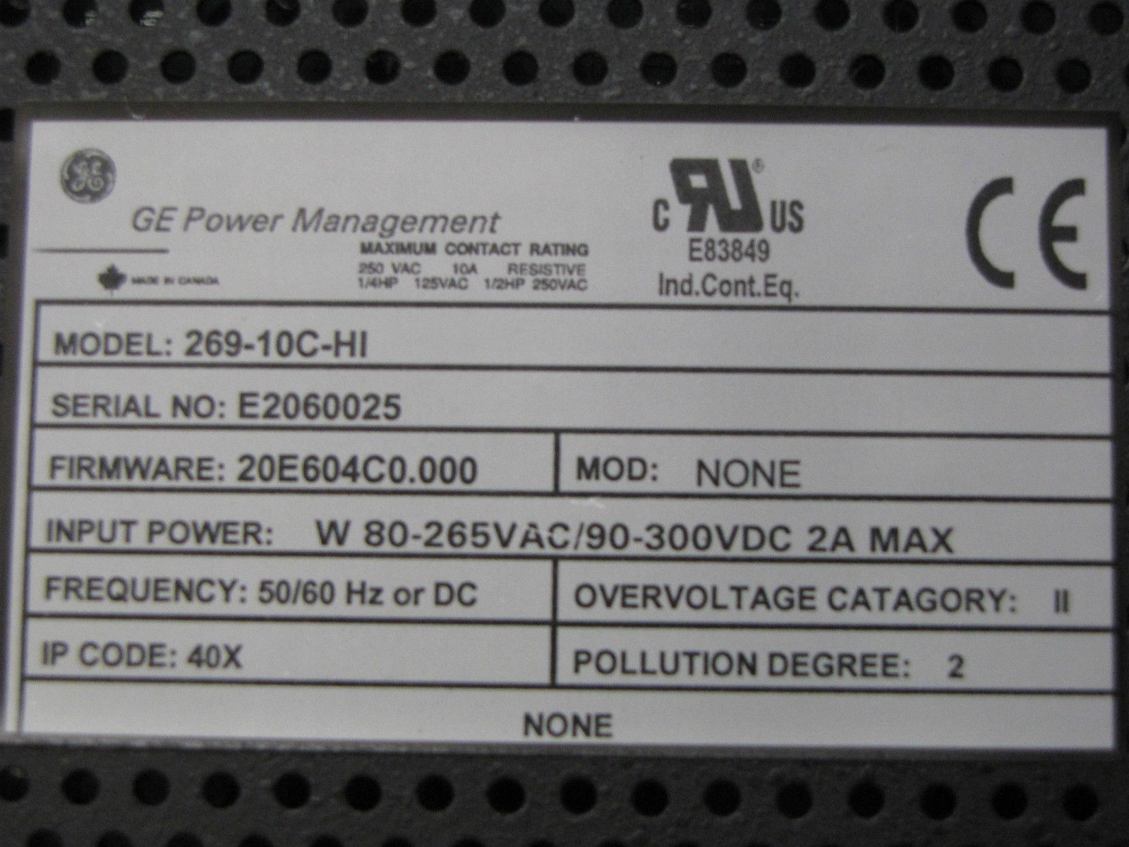 OEM 269-10C-HI - VMZ Corporation